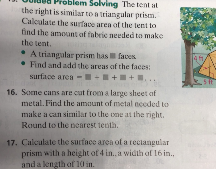 Solved Ouiged Problem Solving The tent at the right is | Chegg.com