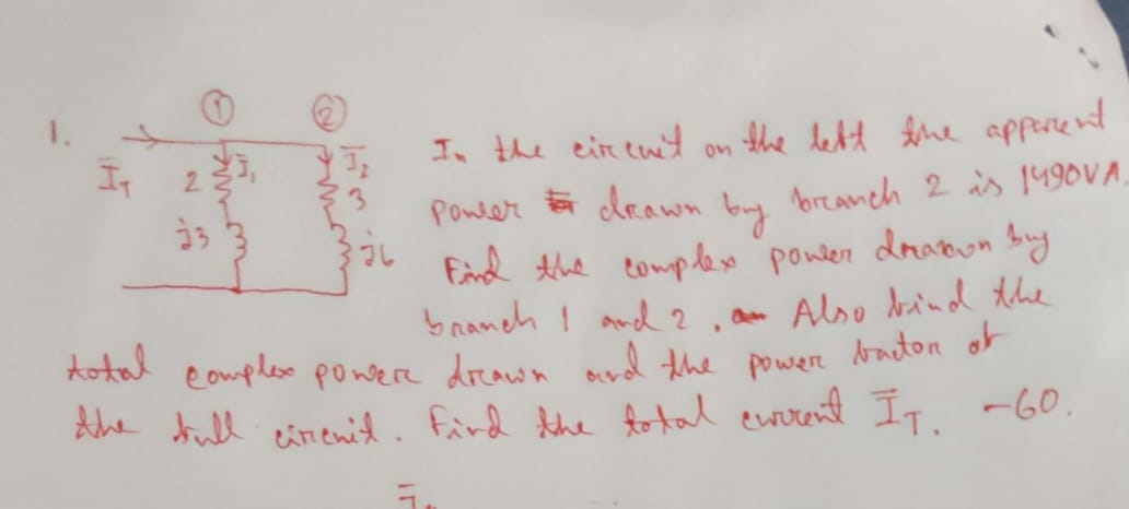 Solved In the eircuit on the lest the apperent power drawn | Chegg.com