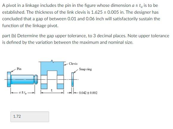 Solved A pivot in a linkage includes the pin in the figure | Chegg.com