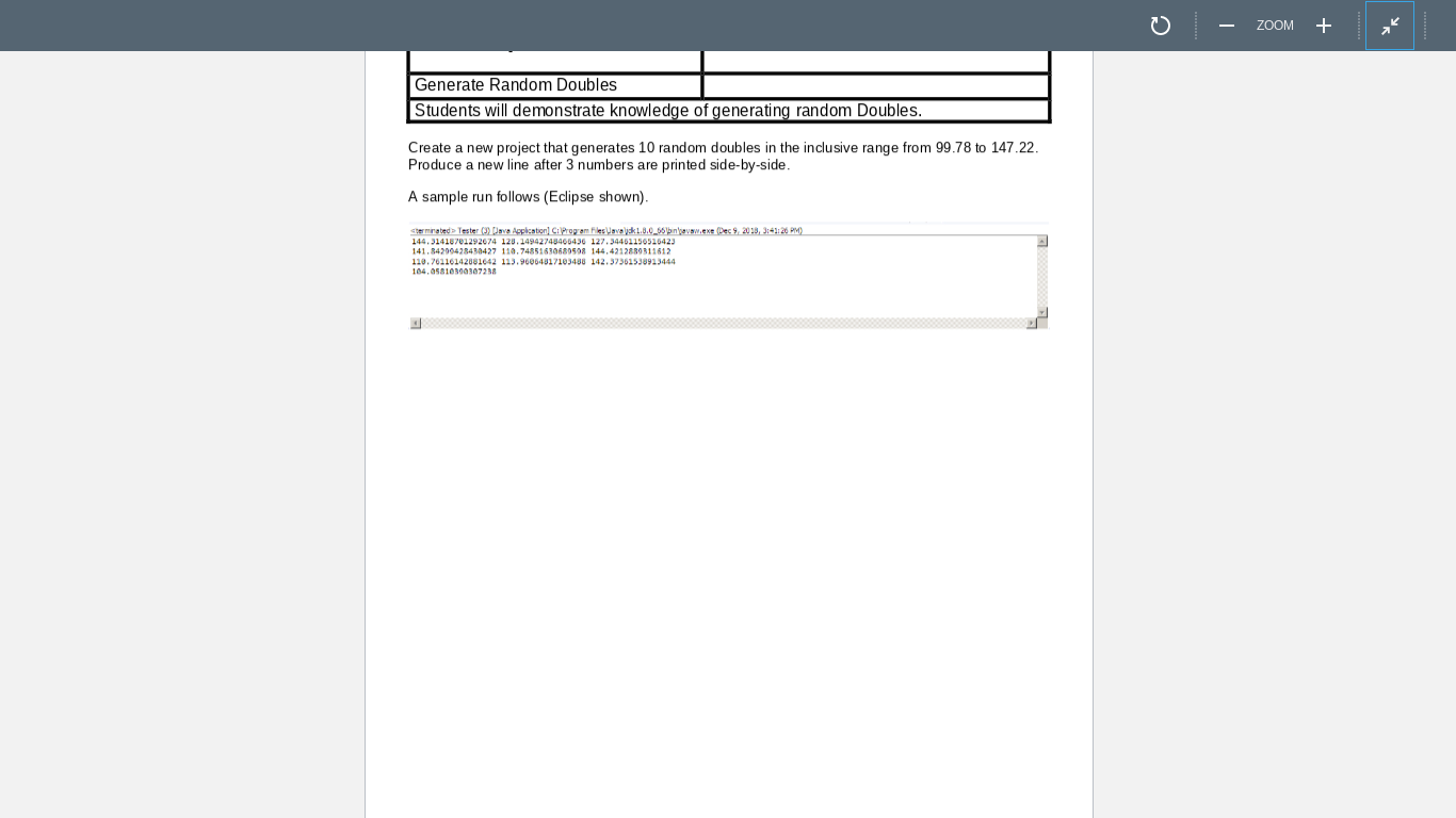 Solved USE JAVA** Create a new project that generates 10 | Chegg.com