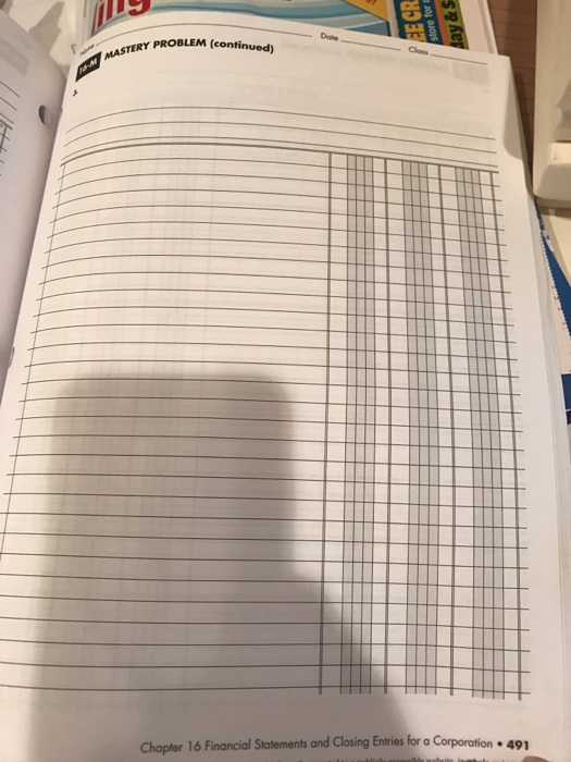 16-M Mastery Problem Preparing financial statements | Chegg.com