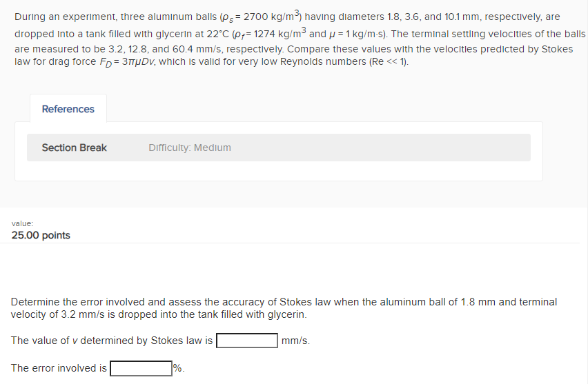 Solved During an experiment, three aluminum balls (05= 2700 | Chegg.com