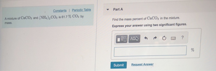 Solved Part A Constants Periodic Table Find the mass | Chegg.com