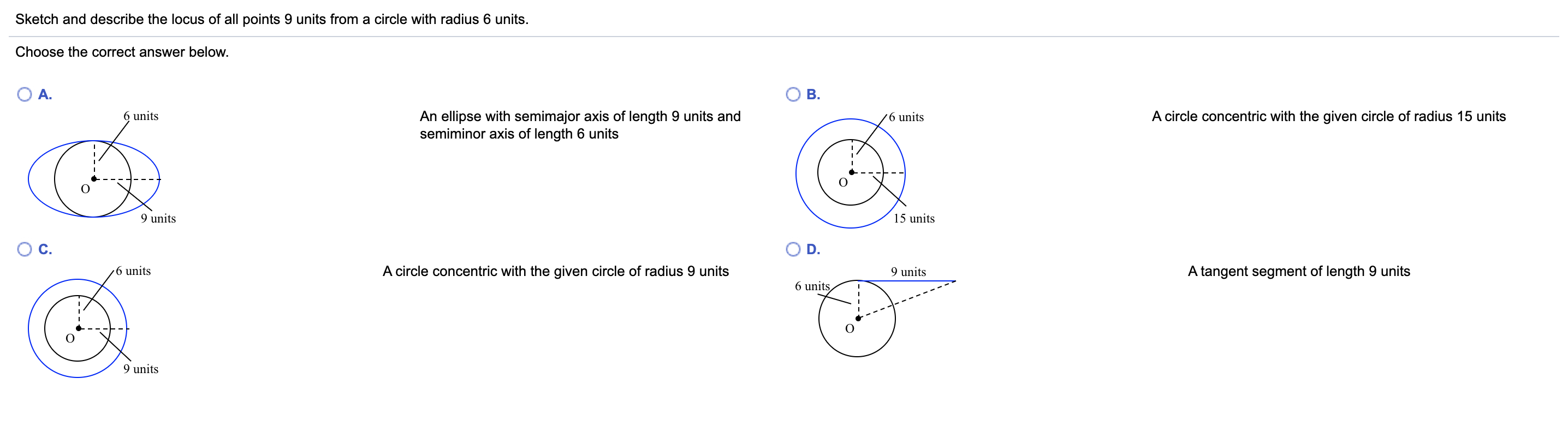 Solved Sketch and describe the locus of all points 9 units | Chegg.com