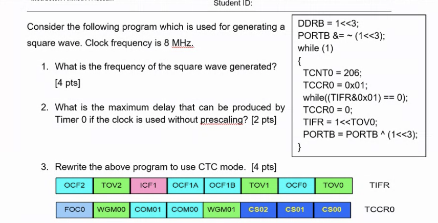 Solved Student ID: Consider the following program which is | Chegg.com