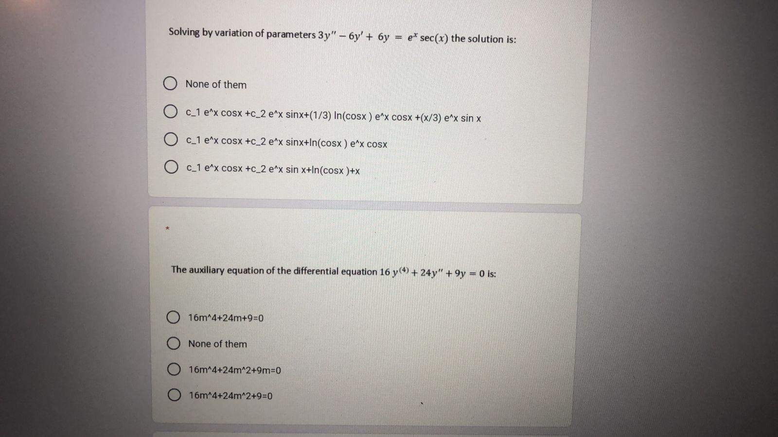 Solved Solving by variation of parameters 3y" – 6y' + 6y = | Chegg.com