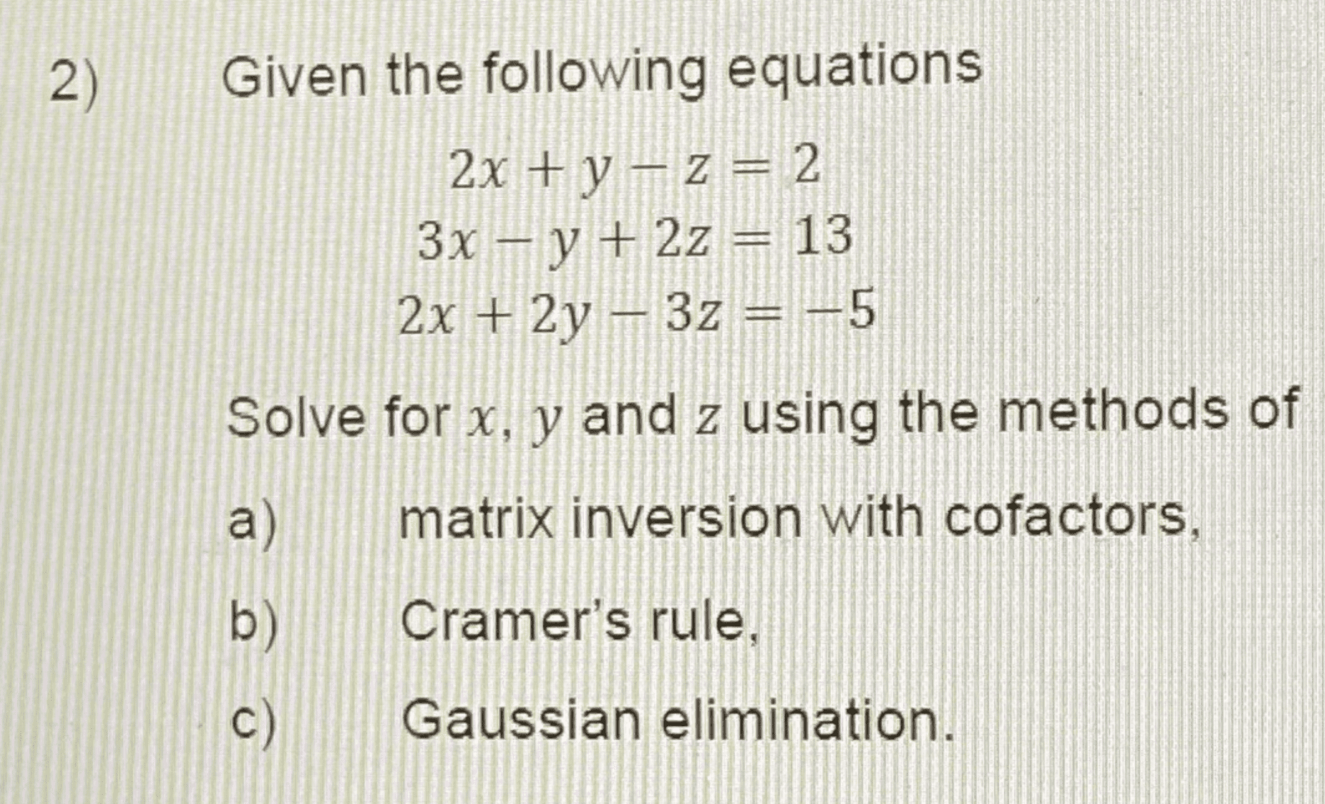 Solved Given the following equations | Chegg.com