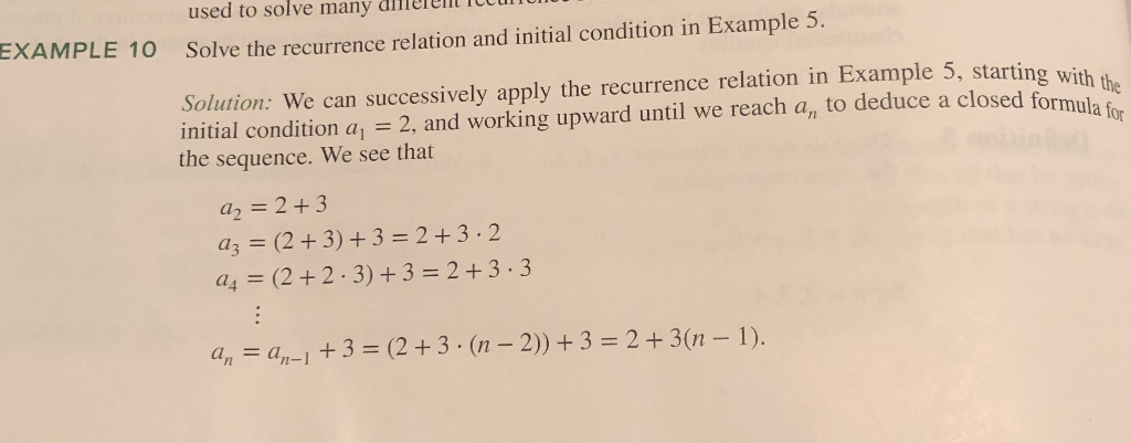 Solved Find the solution to the recurrence relation with the | Chegg.com