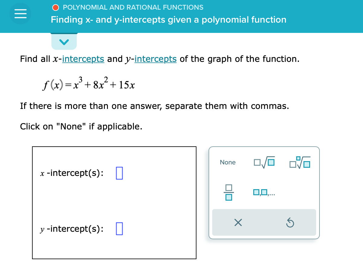 Solved Find all x-intercepts and y-intercepts of the graph | Chegg.com