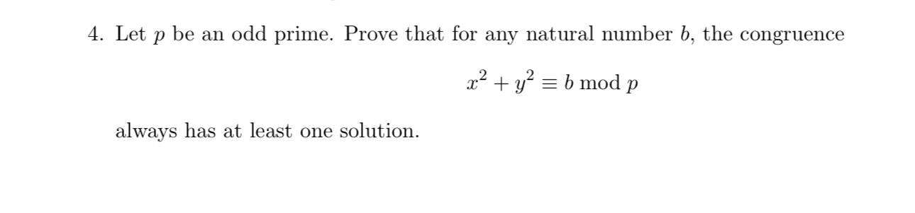 Solved 4. Let p be an odd prime. Prove that for any natural | Chegg.com