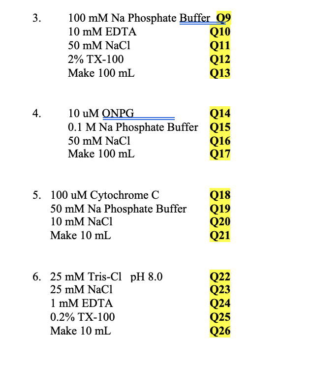 Solved Indicate how (how much chemicals, how much water; | Chegg.com