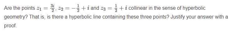 Solved 3i = = Are the points 21 = ki, 22 = +i and 23 = { +i | Chegg.com