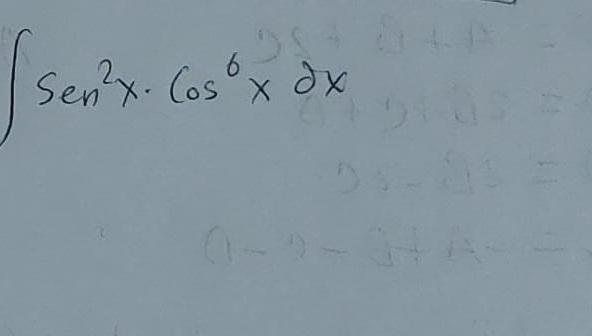 Solved ∫sen2x⋅cos6xdx | Chegg.com