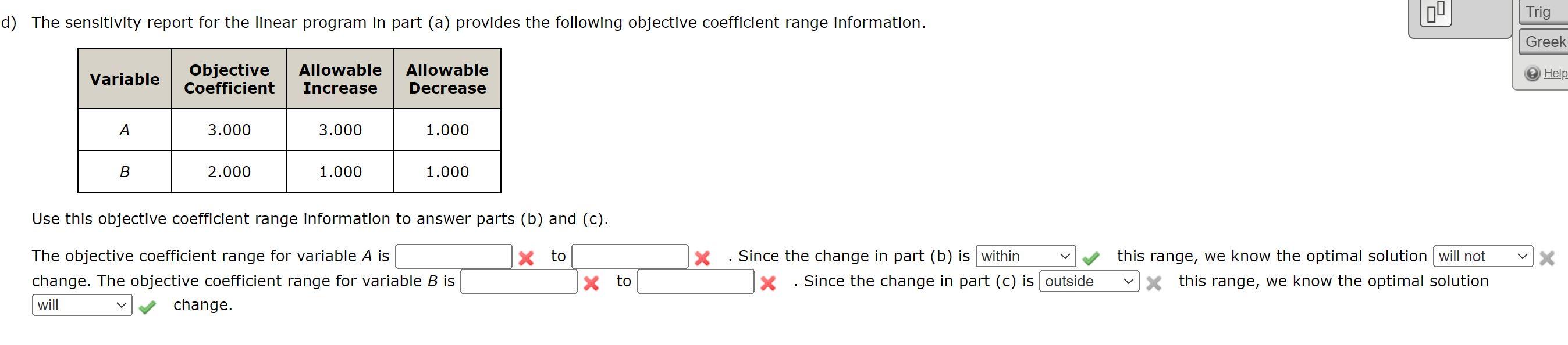 Solved Consider the following linear program. Max 3A + 2B | Chegg.com
