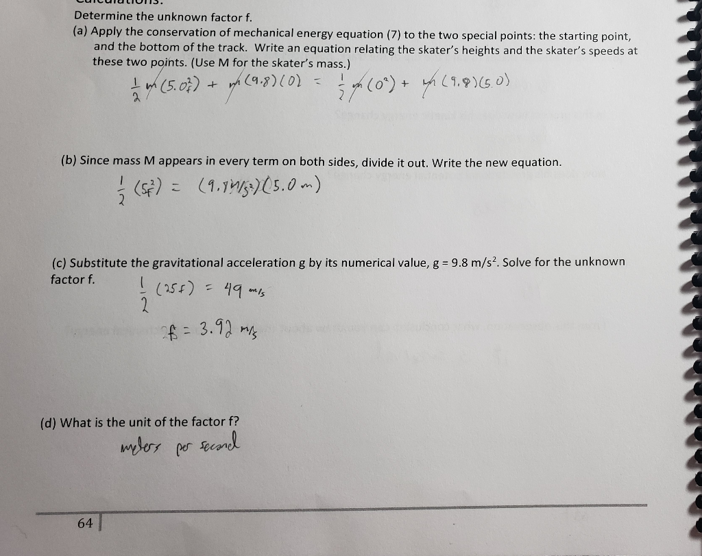 Solved By multiplying meters by meters per seconds squared, | Chegg.com
