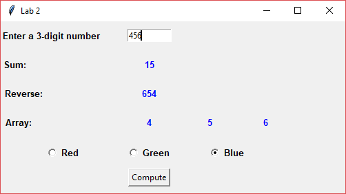 Solved Skills Needed Creating a TKinter | Chegg.com