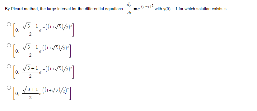 Solved By Picard Method The Large Interval For The