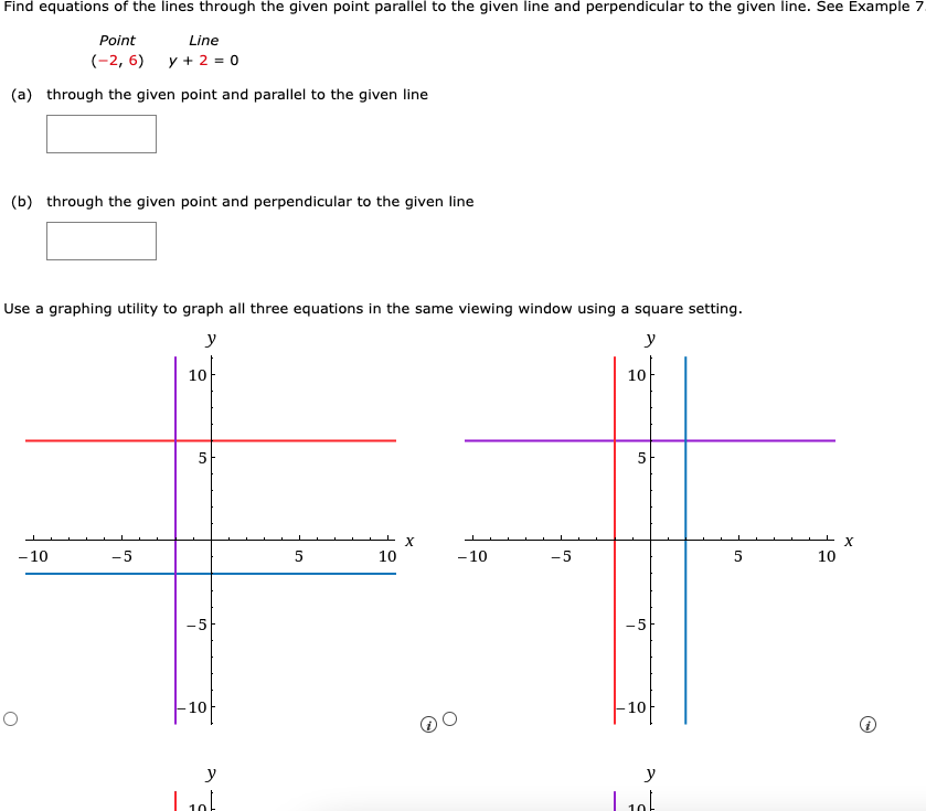 Solved (b) through the given point and perpendicular to the | Chegg.com