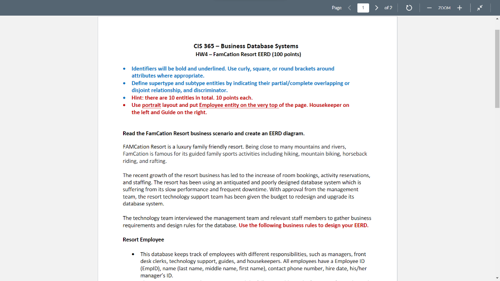 Solved - 700M + x CIS 365 - Business Database Systems HW4 - | Chegg.com
