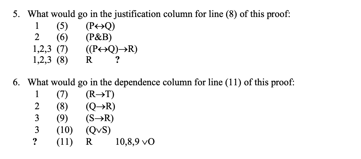 5. What would go in the justification column for line | Chegg.com
