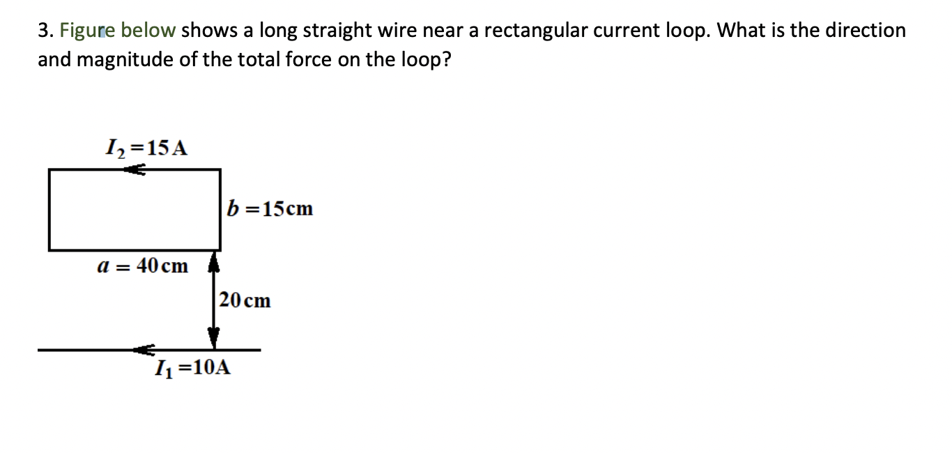 Solved 3. Figure below shows a long straight wire near a | Chegg.com