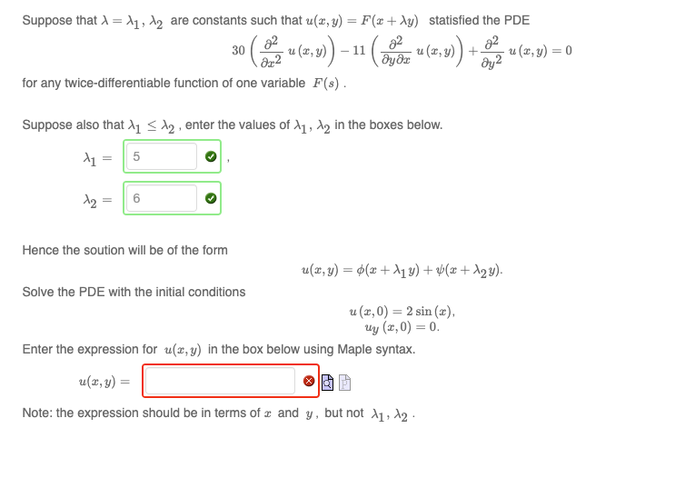 Solved Part B please. Suppose that λ=λ1,λ2 ﻿are constants | Chegg.com