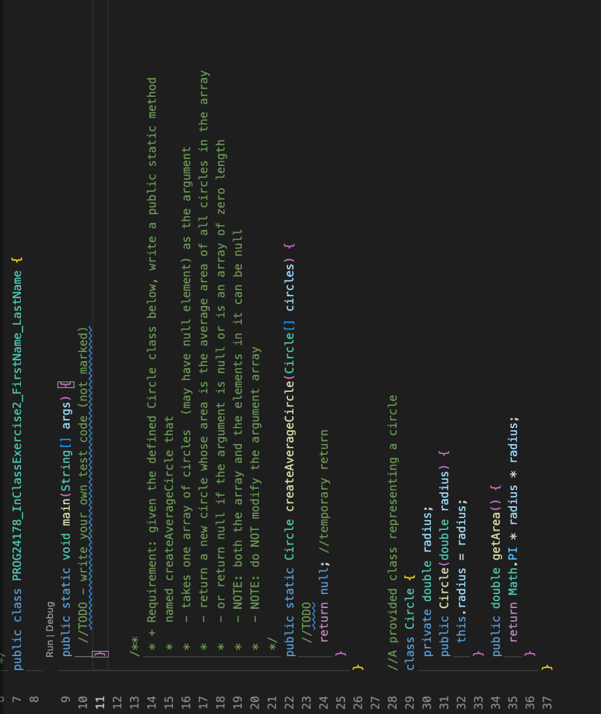 Solved 7 public class | Chegg.com