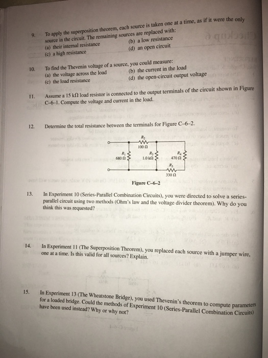 Solved From DC/AC fundamentals experiments, which for some | Chegg.com