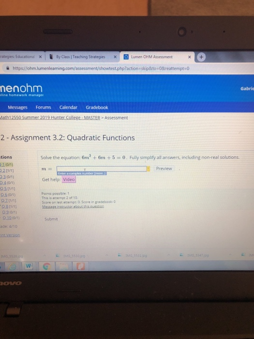 Solved rategies: Educational x Lumen OHM Assessment By Class | Chegg.com