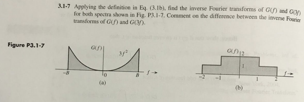 Solved 3.1-7 Applying the definition in Eq. (3.1b), find the | Chegg.com