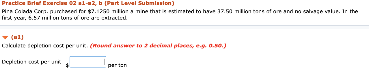 Solved Practice Brief Exercise 02 a1-a2, b (Part Level | Chegg.com