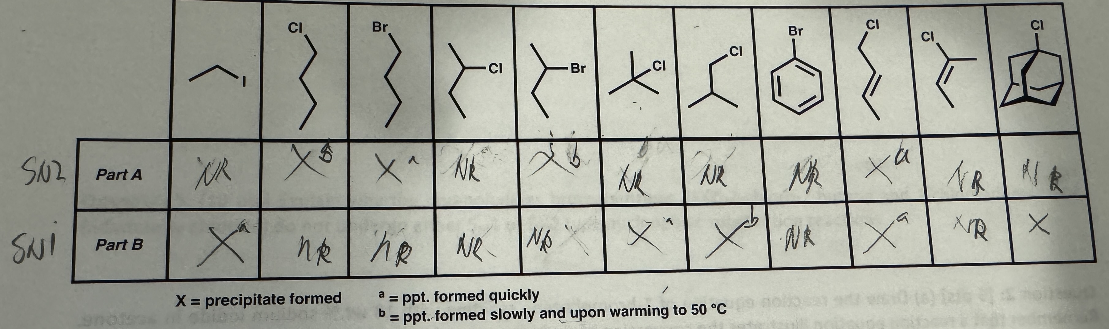 Solved Doing an experiment of nucleophilic substitution | Chegg.com