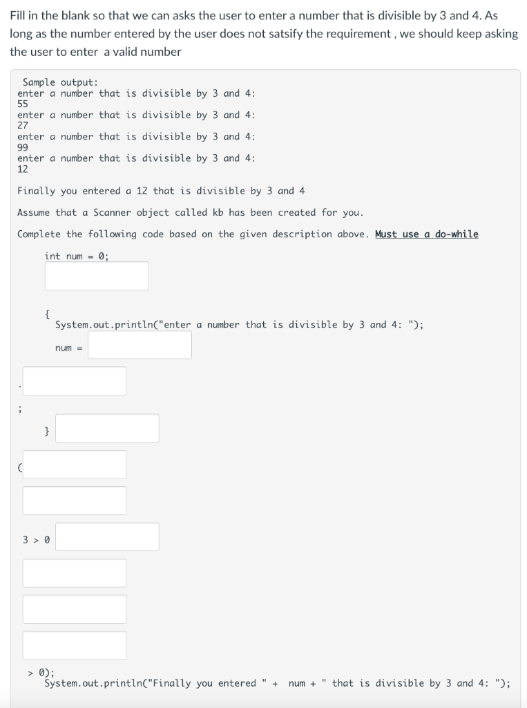 Solved Fill in the blank so that we can asks the user to | Chegg.com