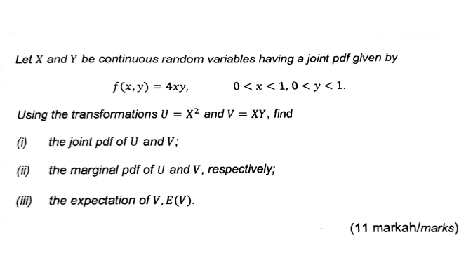 Solved Let X and Y be continuous random variables having a | Chegg.com