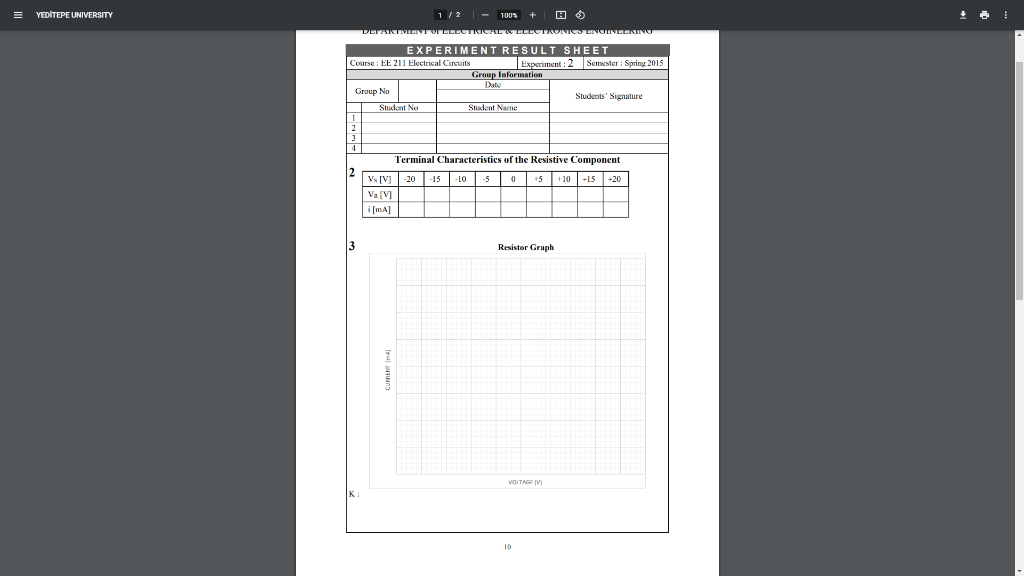 Solved YEDITEPE UNIVERSITY ENGINEERING FACULTY 1/3 100% + + | Chegg.com