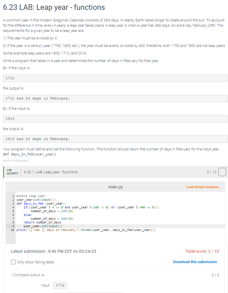 Solved My output is correct but the unit tests for some | Chegg.com