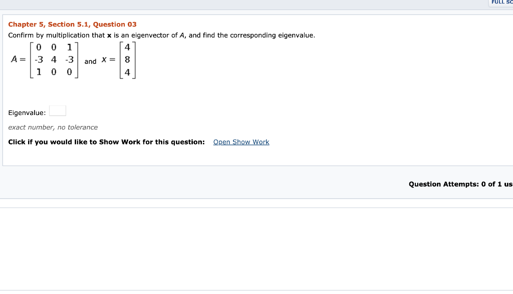 Solved FULL SC Chapter 5, Section 5.1, Question 03 Confirm | Chegg.com