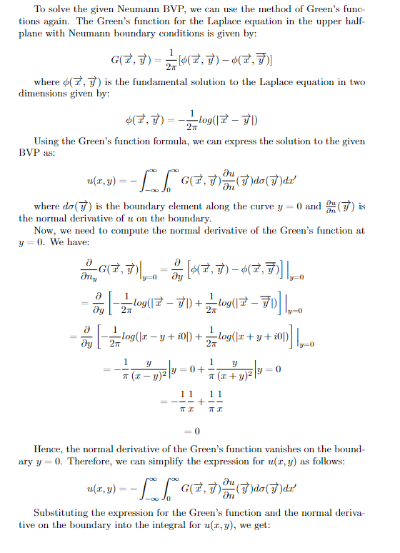 Solve the Neumann BVP | Chegg.com