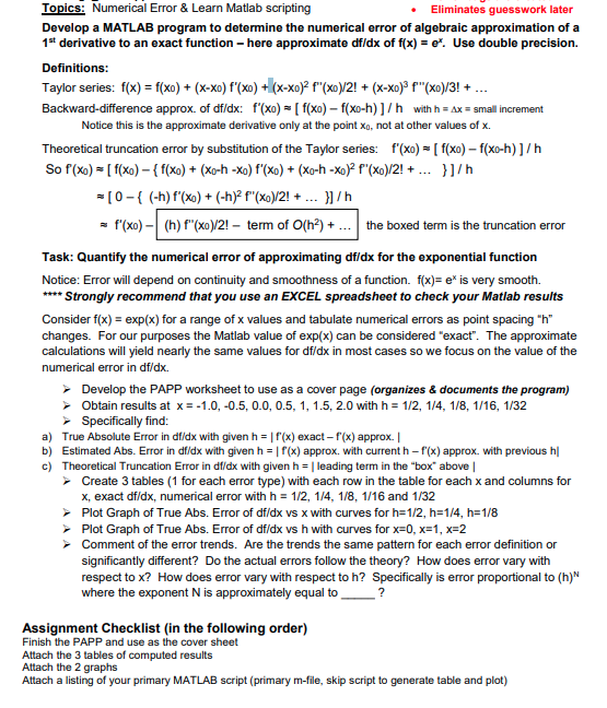 Topics Numerical Error And Learn Matlab Scripting 6162