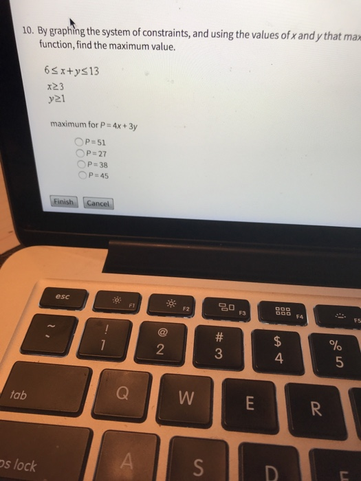 Solved 10. By graphing the system of constraints, and using | Chegg.com