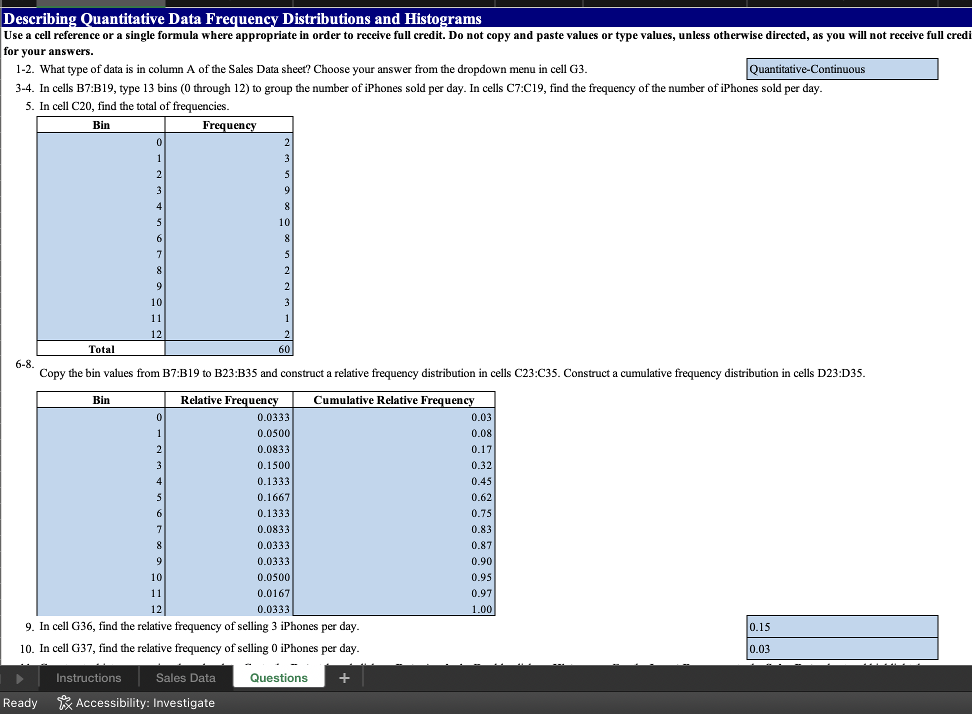 Describing Quantitative Data Frequency Distributions | Chegg.com