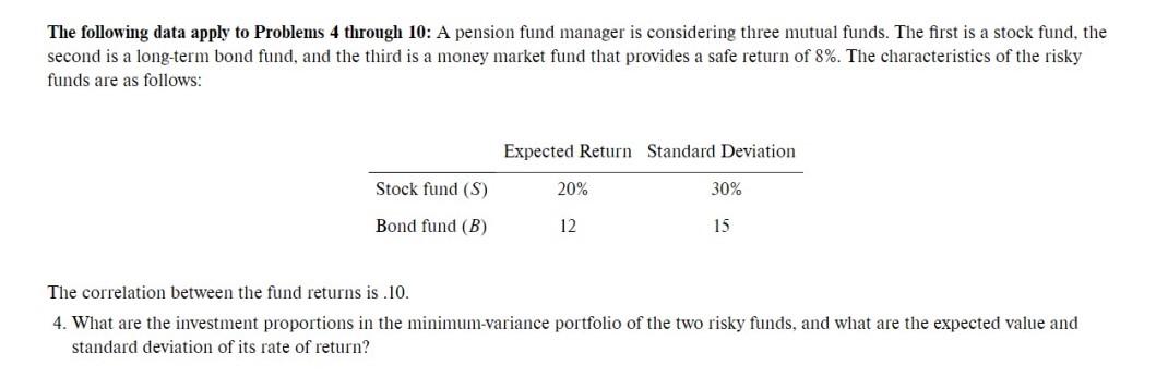 Solved The following data apply to Problems 4 through 10: A | Chegg.com