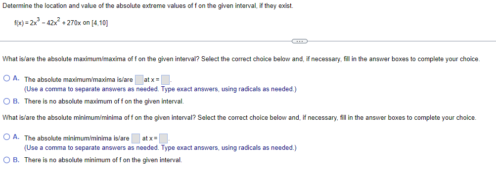 Solved Determine the location and value of the absolute | Chegg.com