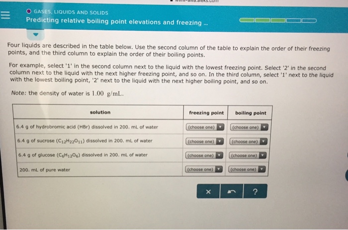 Solved OGASES LIQUIDS AND SOLIDS Predicting relative boiling | Chegg.com