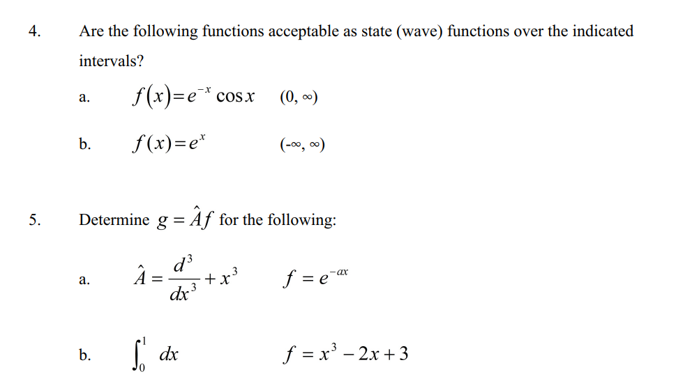 Solved Are the following functions acceptable as state | Chegg.com