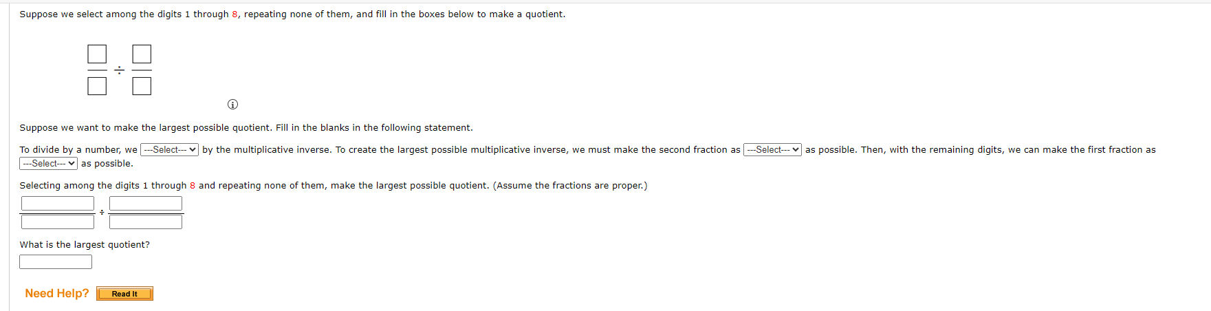 Suppose we select among the digits 1 through 8 , | Chegg.com