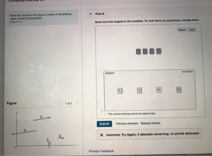 Solved Conceptual EkeicisJ Rank the vectors in the figure in | Chegg.com