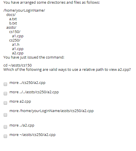 Solved You have arranged some directories and files as | Chegg.com