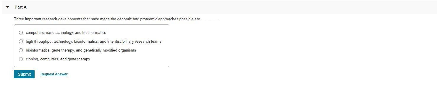 Solved Part A Three important research developments that | Chegg.com