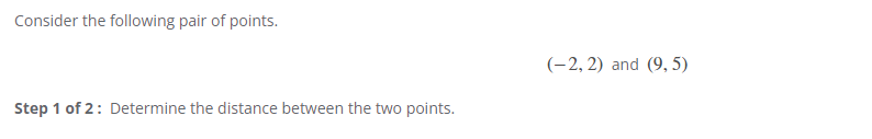 Solved Consider the following pair of points.(-2,2) ﻿and | Chegg.com